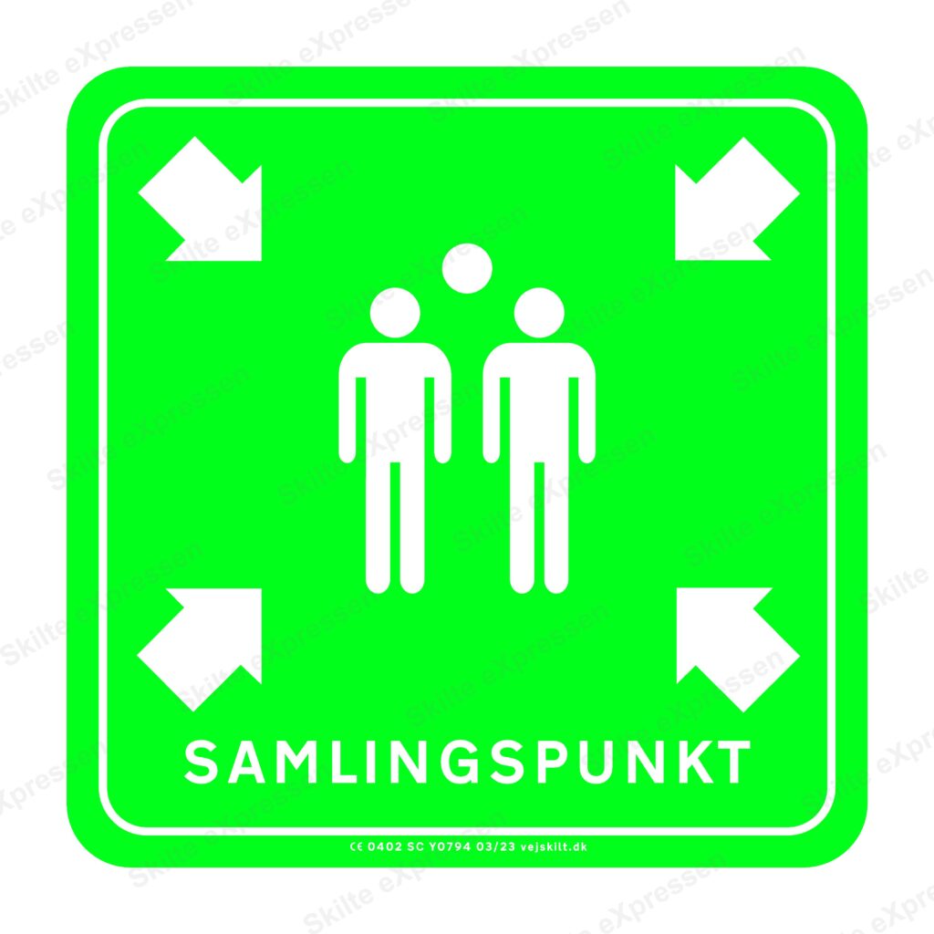 Samlingspunkt - 50x50cm - T3 - Skilte eXpressen