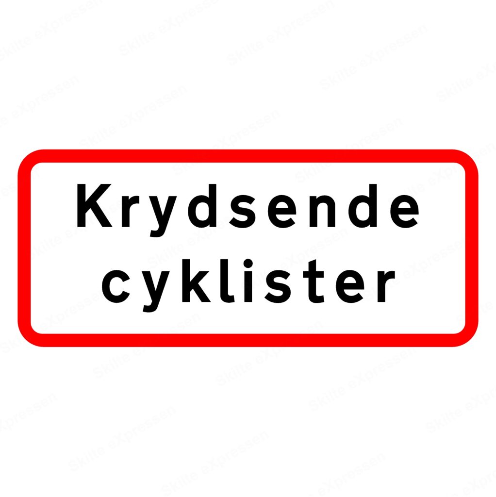 UA21.1 - Krydsende cyklister - 30x70cm - T3 - Skilte eXpressen